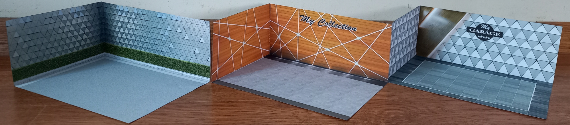 3 Diorama paper templates 1:43 or 1:64 scale - Papercraft